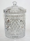 Godinger Dublin Crystal Collection Cut Glass Biscuit Barrel Lidded ...