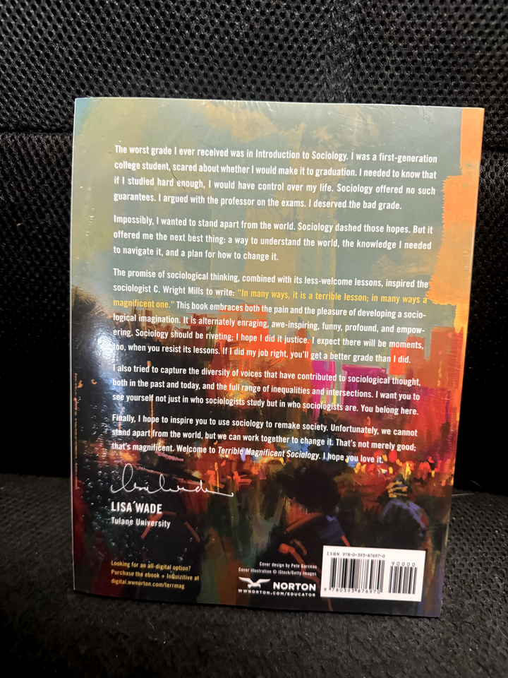 Terrible Magnificent Sociology by Lisa Wade (2021, Trade Paperback ...