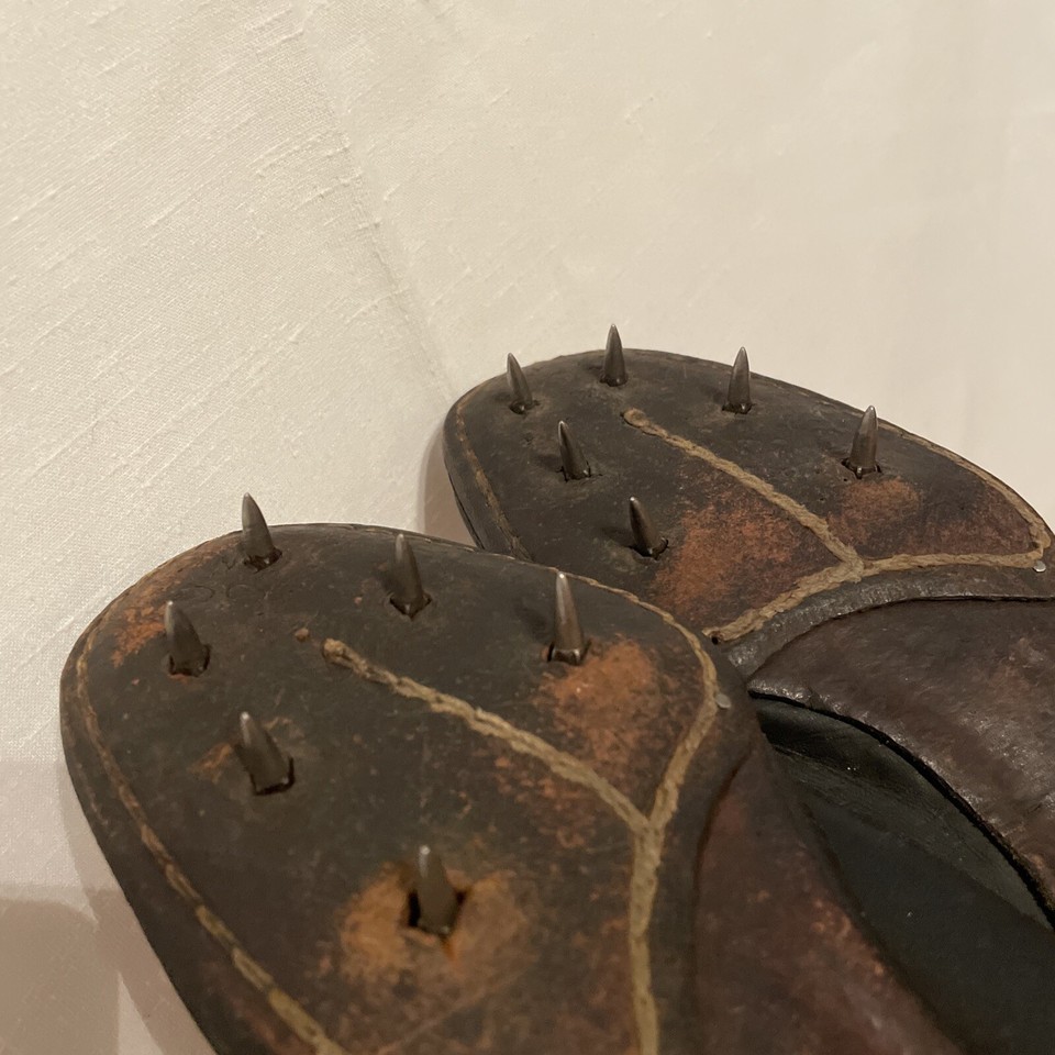 Antique Leather Baseball Track Cleats - Size 9.5 - Make Offer!! - | eBay