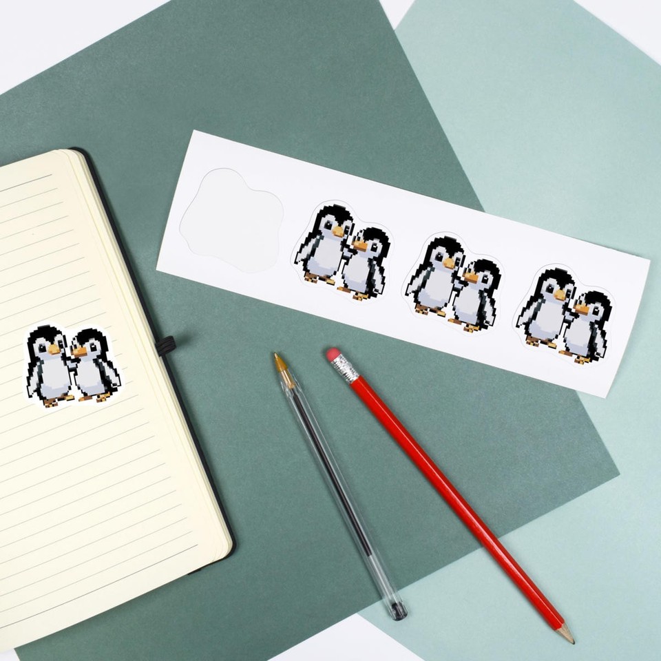 'Pixel Art Penguins' Decal Stickers (DW043948) | eBay