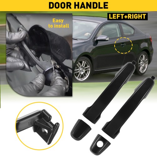 Black Door Handle Driver Lock Key Cap Hole Cover Bezel Fit 15-2022 Ford ...