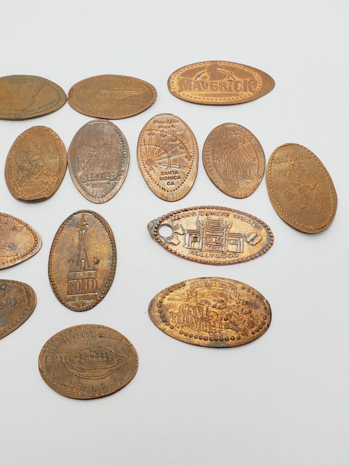 Vintage Estate Find Elongated Pressed Penny Coin Lot Of 15 (97) | eBay