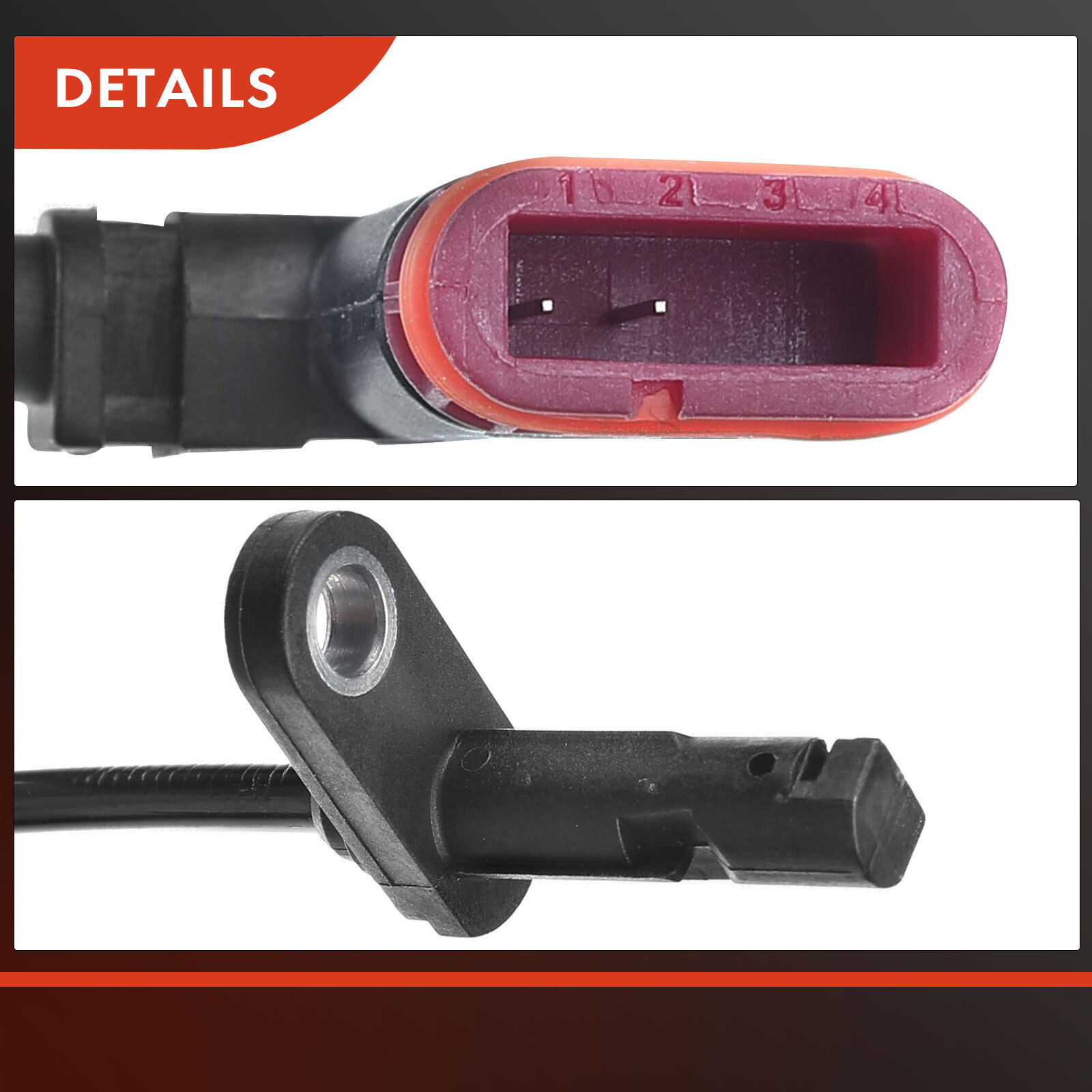 2x Rear ABS Wheel Speed Sensors for Mercedes-Benz C204 A207 C207 E220 ...