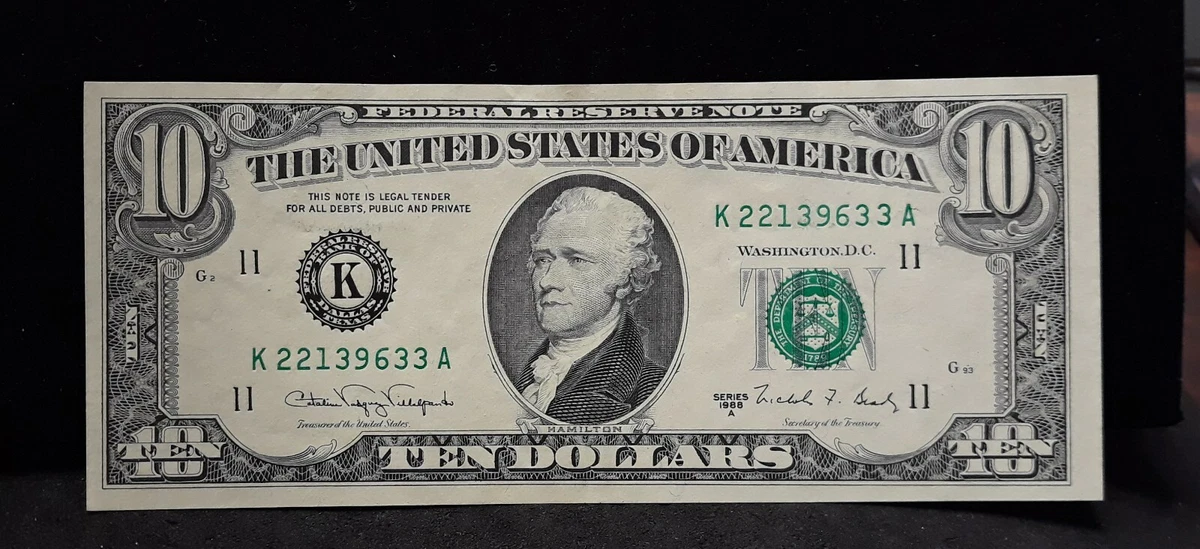 Blank 10 Dollar Bill
