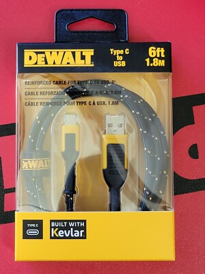 DEWALT DXMA1311348 Reinforced Braided Cable for USB-A to USB-C 6 ft. | eBay