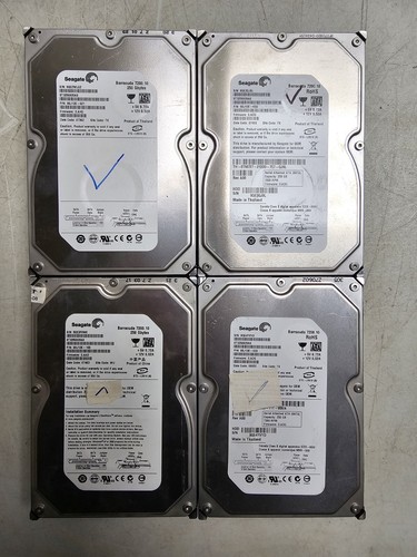 Lot of 4 Seagate Barracuda 7200.10 250GB Internal Desktop Hard Drive ...