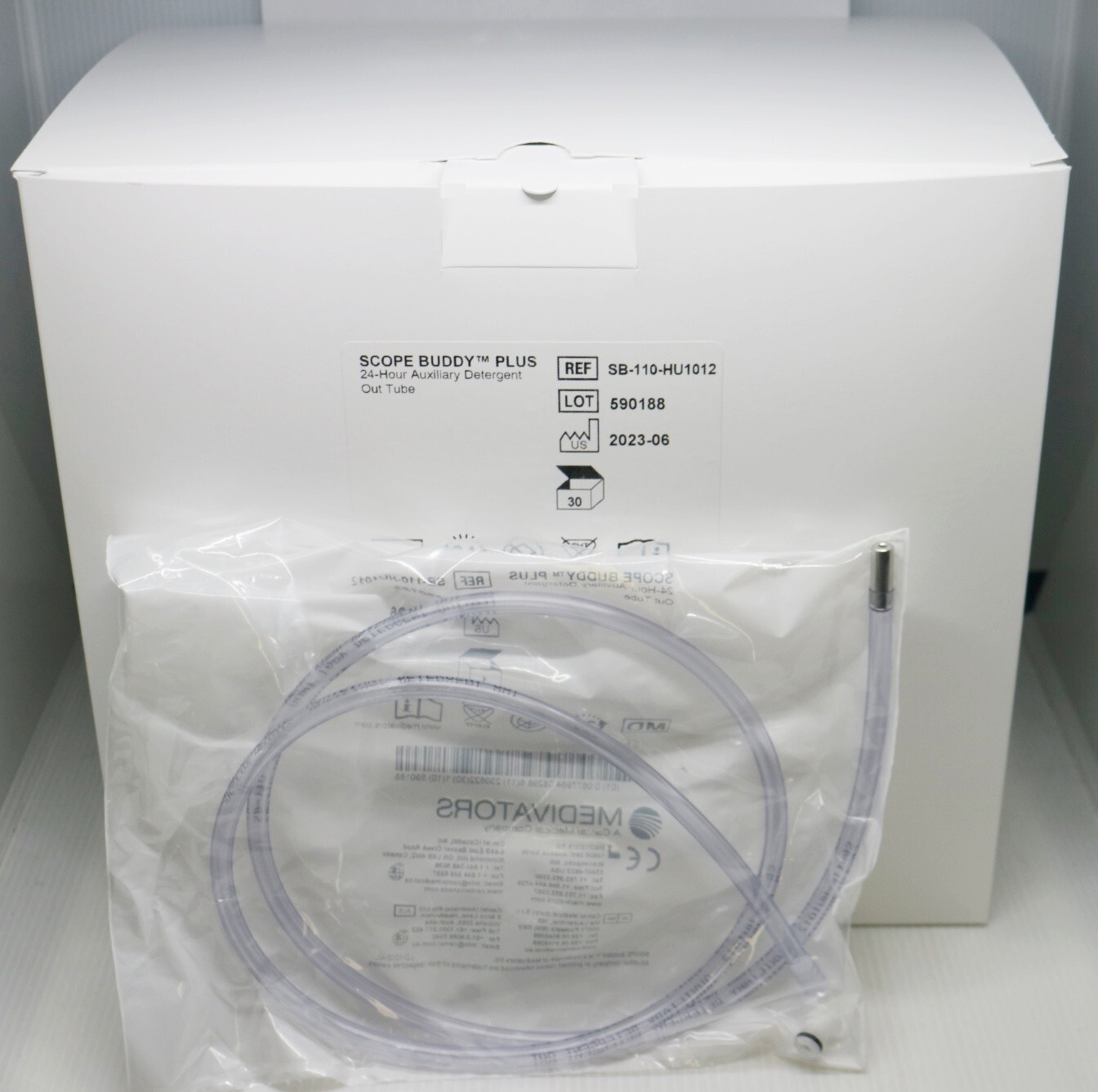 Box of 30 Medivators Scope Buddy Plus Auxiliary Detergent Out Tube SB ...