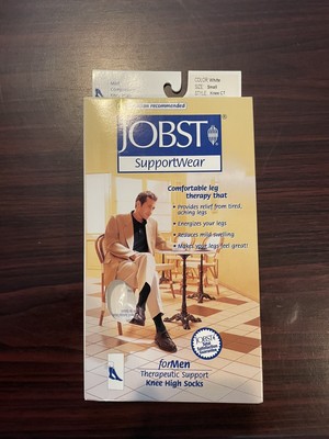 Jobst SupportWear Men's Knee High Mild Compression Sock Small 8-15 mmHg ...