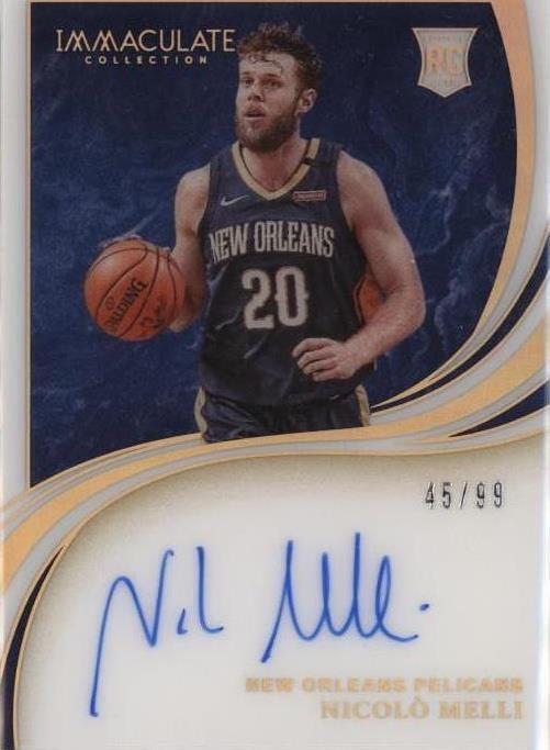 2019-20 Panini Immaculate Collection - Immaculate Introductions Nicolo ...