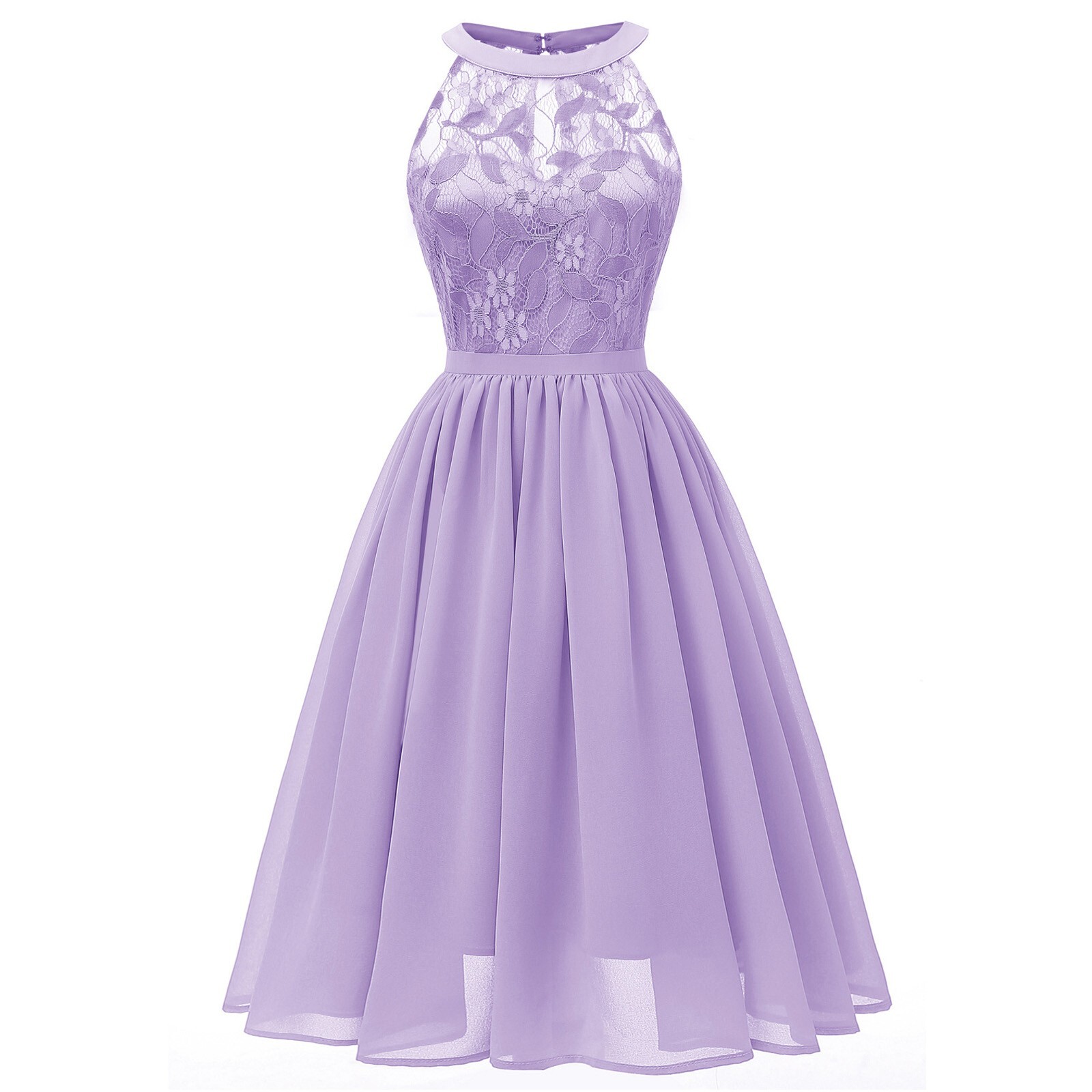 Women Vintage PrinceSS Floral Lace Cocktail Neckline Party A-Line Swing ...