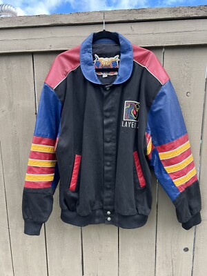Vintage Jeff Hamilton NFL Players Inc Leather Cotton Made in USA Jacket ...