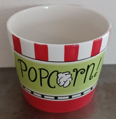 Pier One Imports Ceramic Popcorn Bucket 8.75"×7.2" | eBay