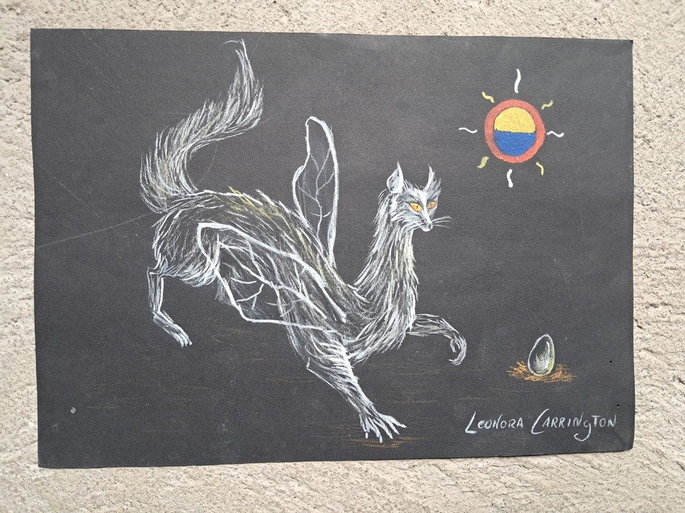 Leonora Carrington Drawing on Board Mexican surrealist Art | eBay