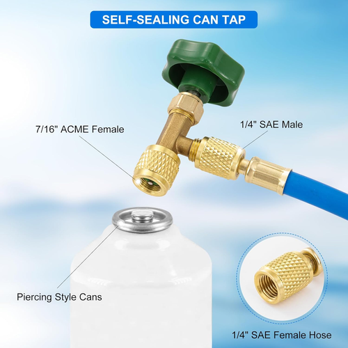 R290 and R600A Charging Manifold Hose Kit Refrigerant Recharge with ...