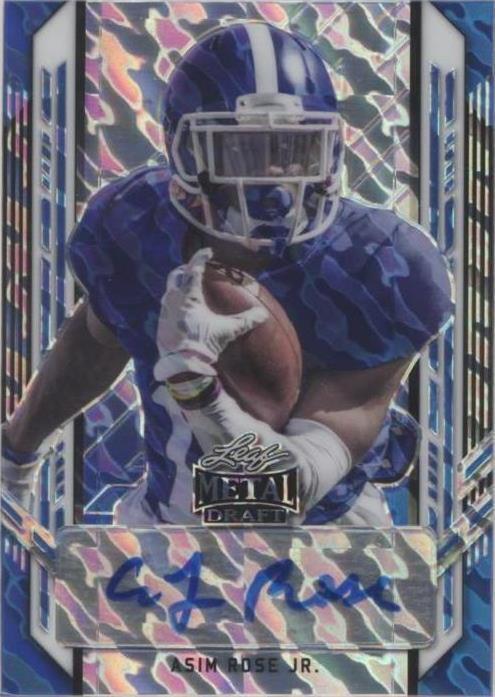 2021 Leaf Metal Draft - Portrait Autographs Asim Rose Jr. #PA-ARJ Blue ...