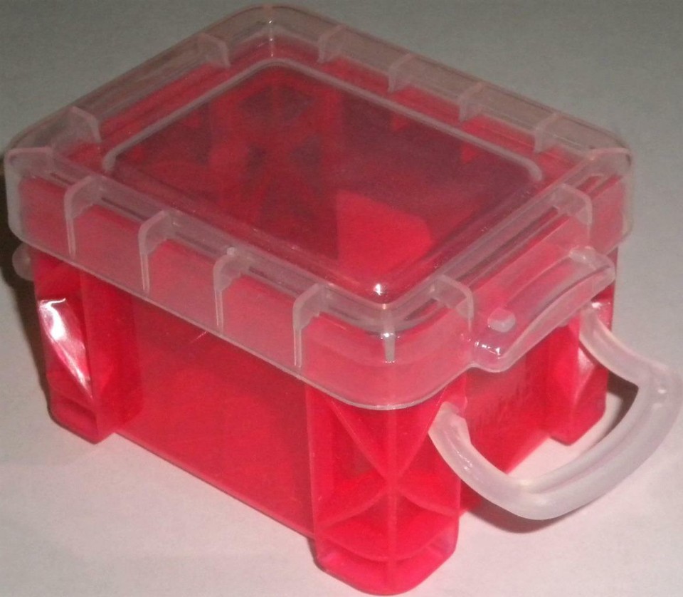 Super Stacker 3" x 2.5" x 2" Pixie Red Box Locking Lid Cropper Hopper ...