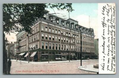 Frear Building TROY New York "Our Office" Canon Place Antique UDB 1907 ...