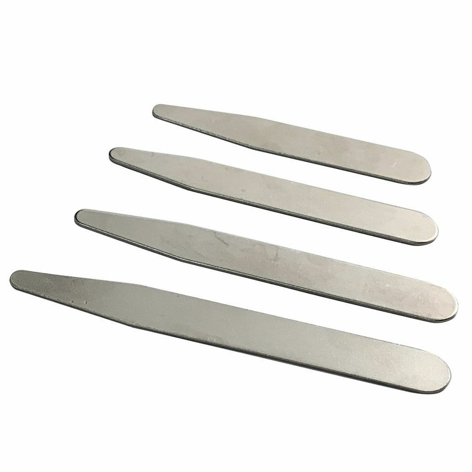 10 20 Metal Collar Stays Stiffeners & 10 Magnets for Men Shirts 4 Sizes ...