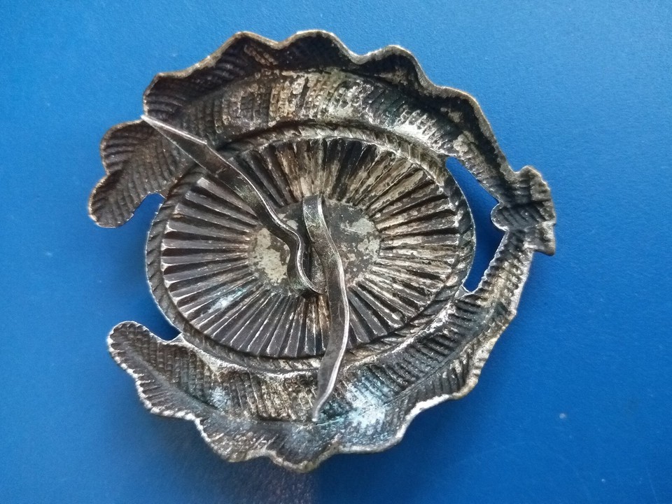 Romania Crest MILITIA NCO Peak cap Badge Coat arms cockade pin cold war ...