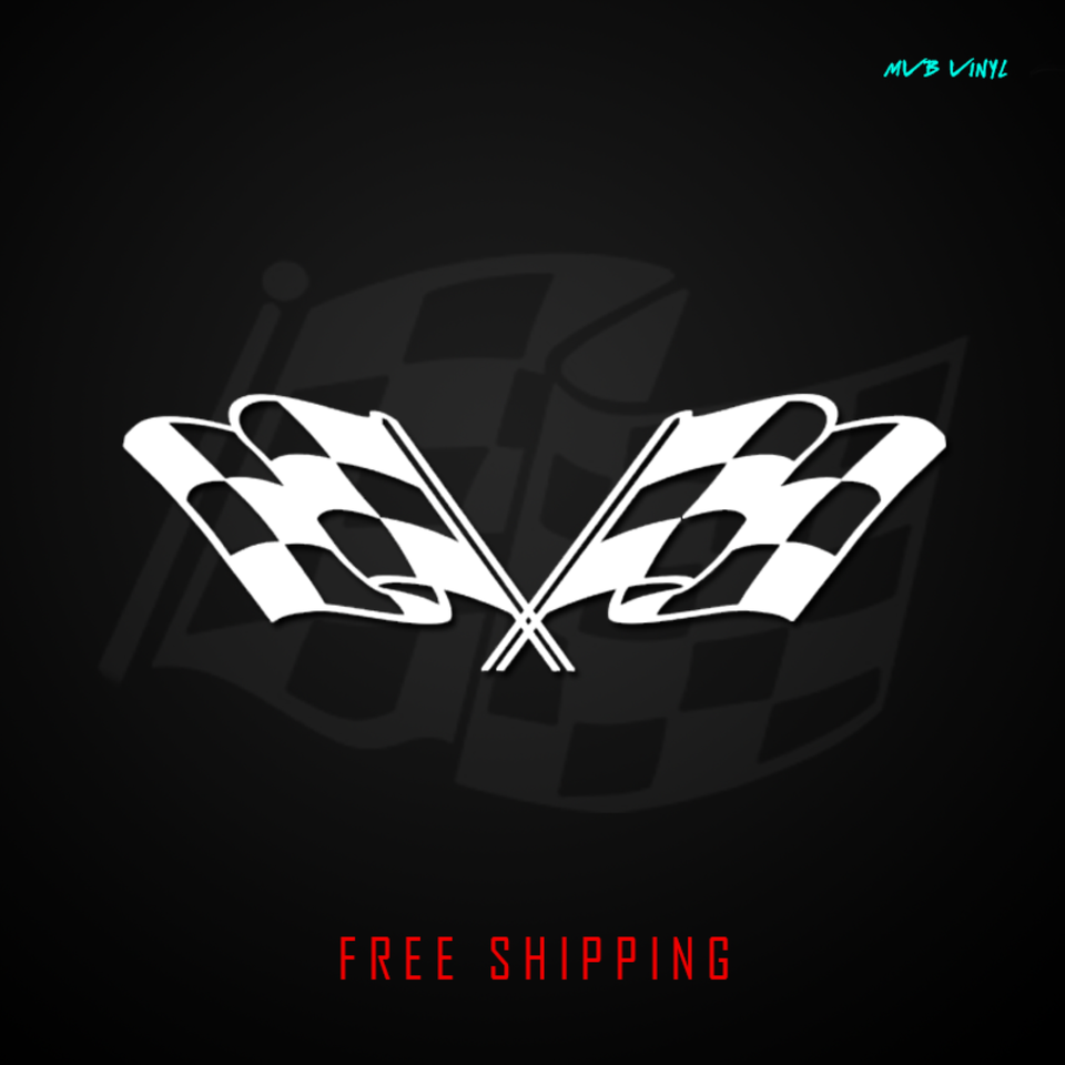 Checkered Racing Flag Vinyl Decal Sticker | Rally Race Finish Line JDM ...
