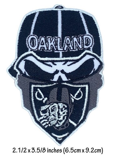 Raiders Football Logo Embroidery Patches ,iron ,sew *TH- USA BY USPS ...