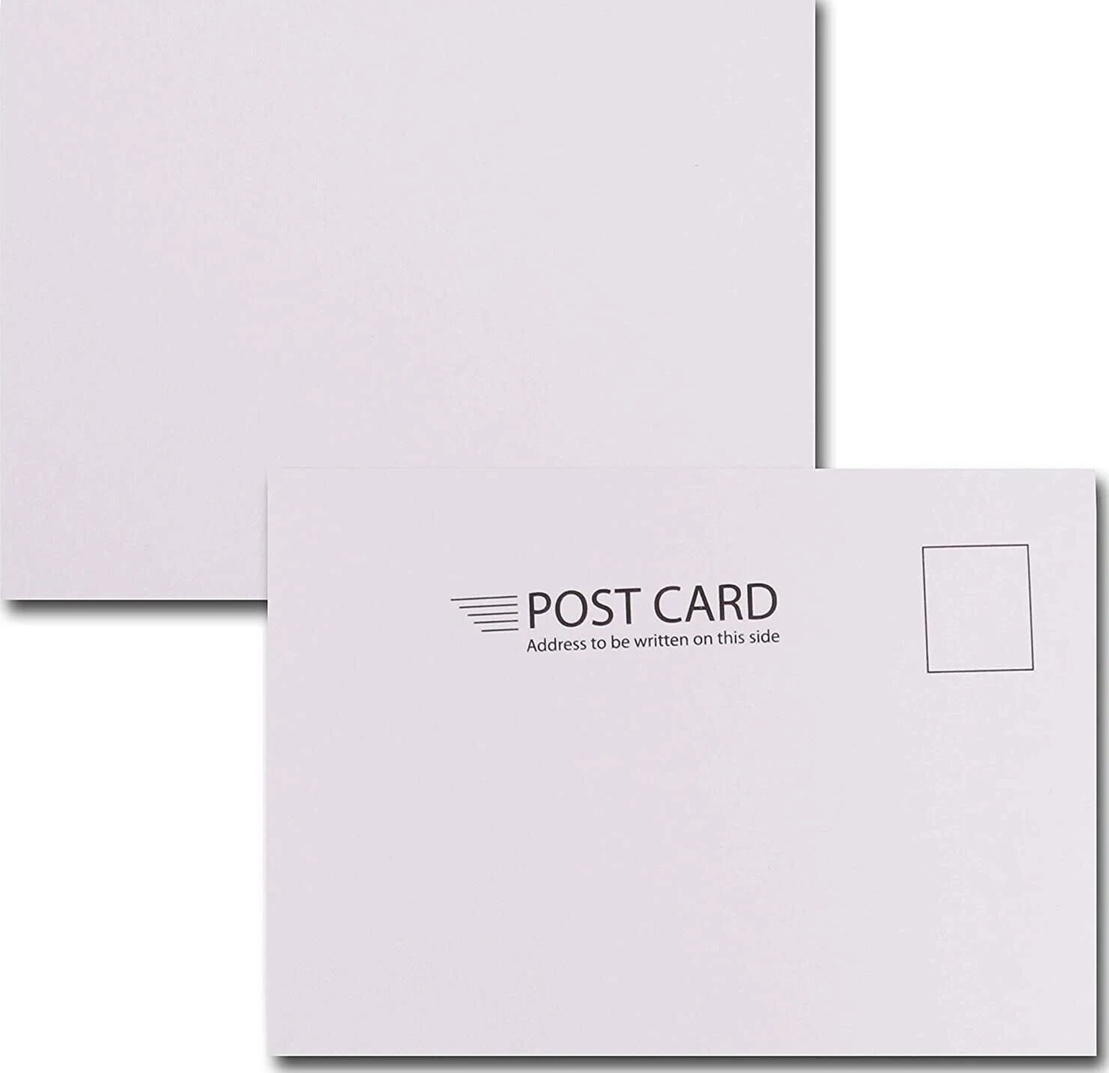 48 Blank White Postcards Holiday Postal Greetings Card Pad Plain 140mm ...