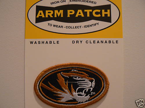 MIZZOU University Of Missouri Tigers Iron on Embroidered Arm Patch ...