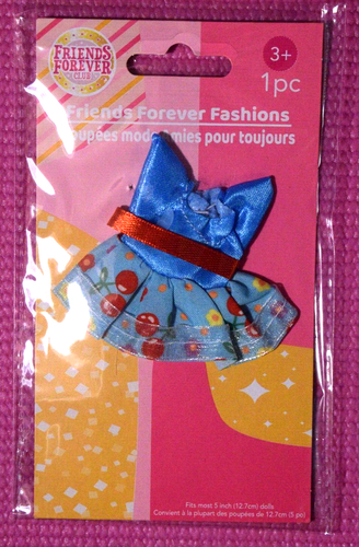 Friends Forever Club Fashions - Blue Dress with Cherries - NEW - SHIPS ...