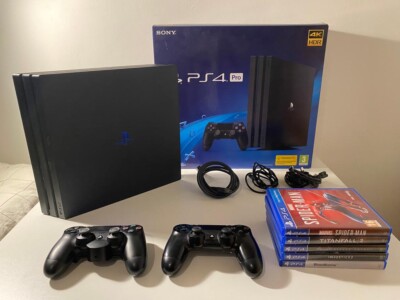 PS4 Pro 1TB - 4K HDR, boxed with 2 Controllers, Back-button attachment ...