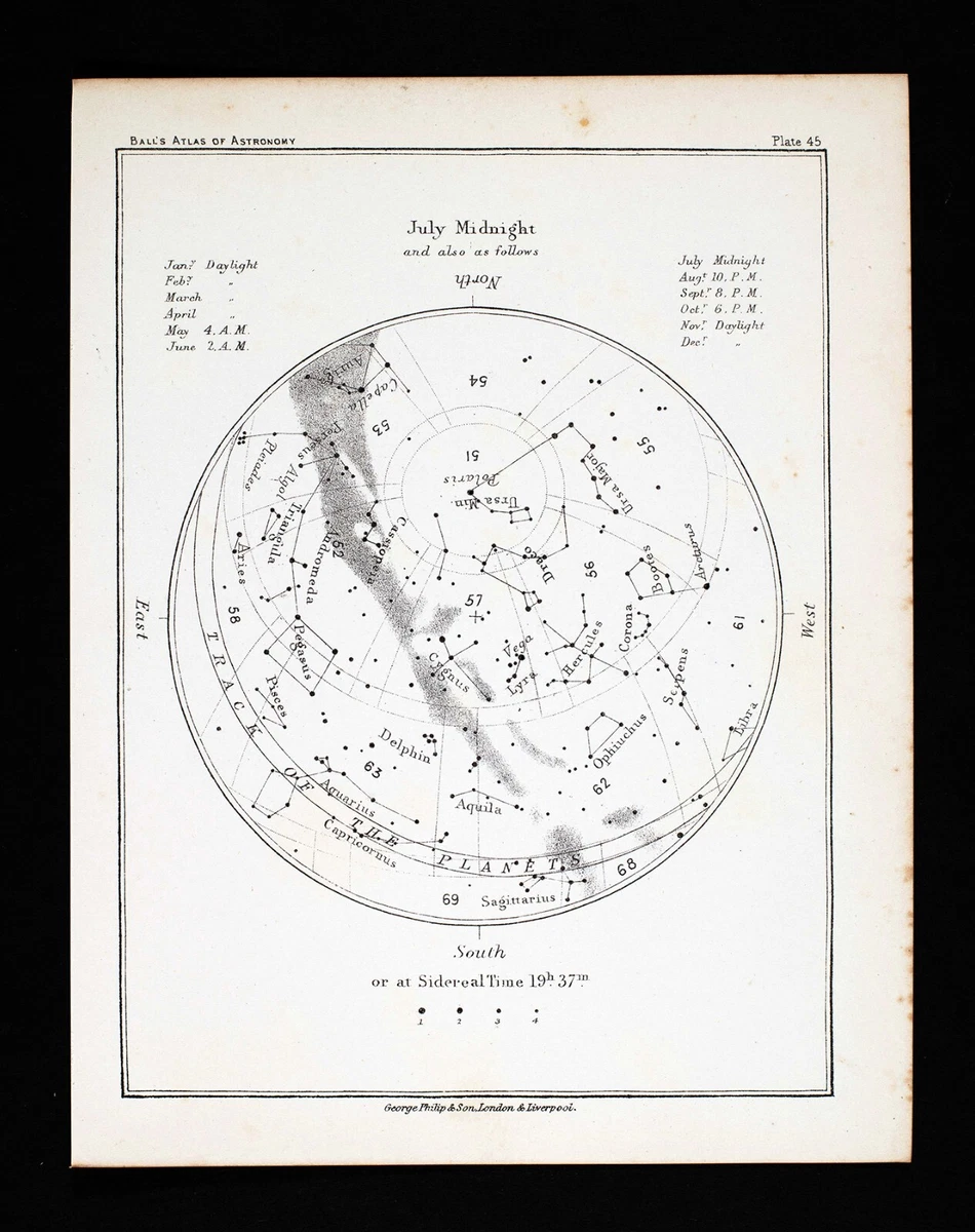 Astronomy Constellations Map