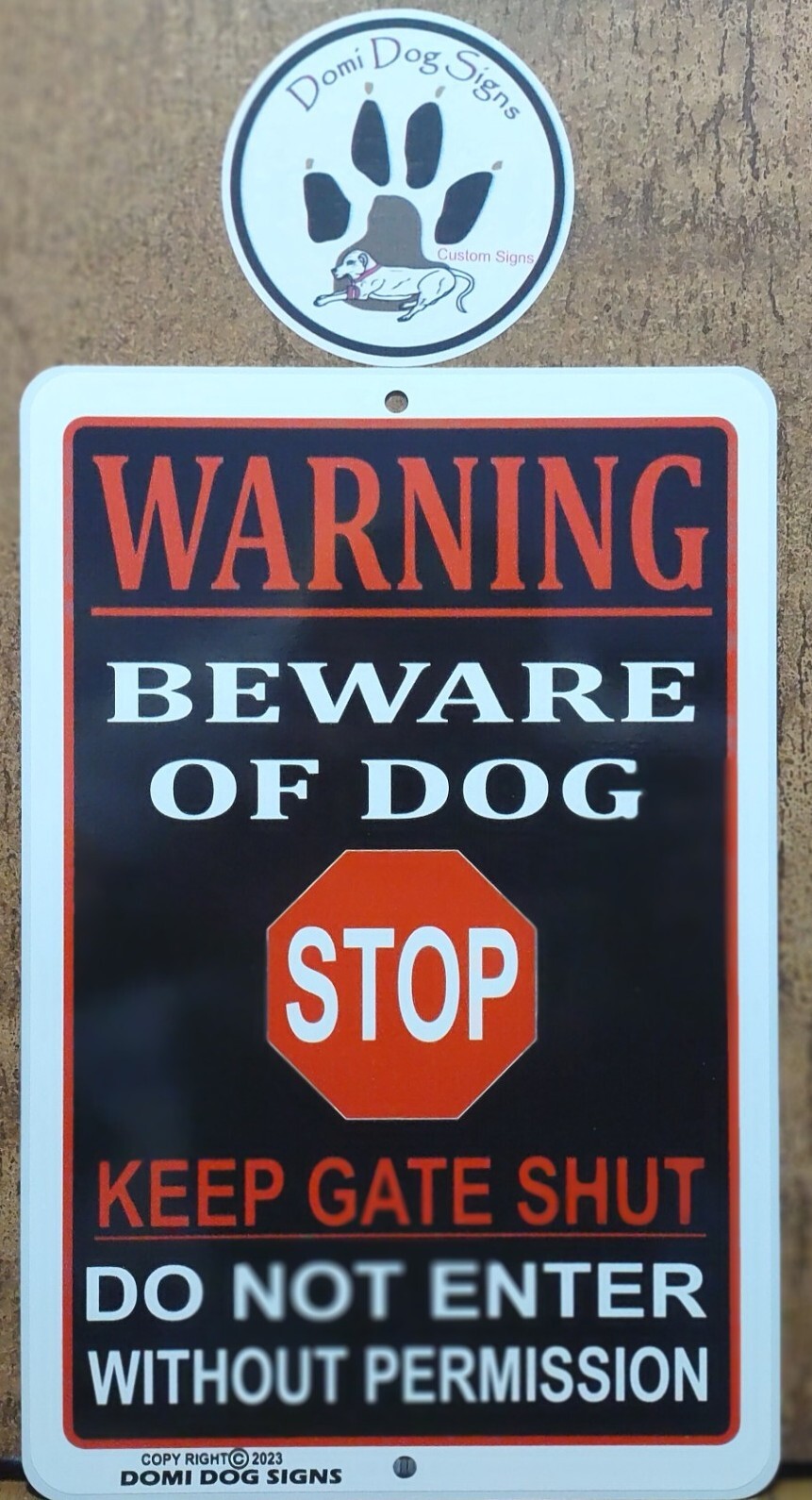 Metal Warning Keep Gate Shut Dog Sign For FENCE,Beware Of Dog 8"x12 ...