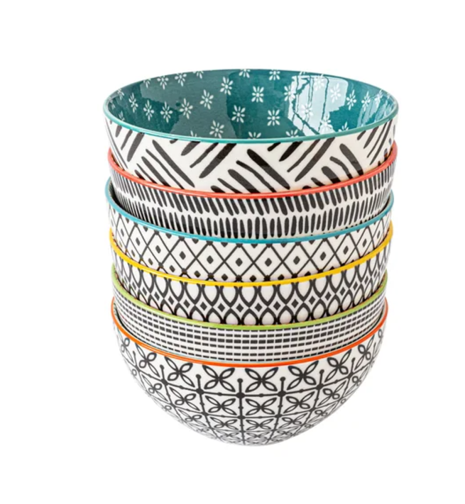 overandback Geometry All-Purpose Bowls 6-piece set for sale online | eBay