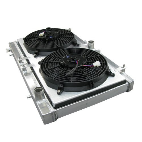 CXRacing Cooler Radiator + Shroud + Fans For Eclipse 95-99 4G63T/4G63 ...
