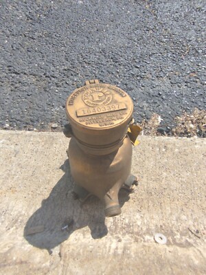 Gas & Water Meters - Vintage Rockwell Brass Water Meter