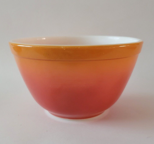 Vintage Pyrex 401 Flame Glo Orange Red Mixing Bowl | eBay