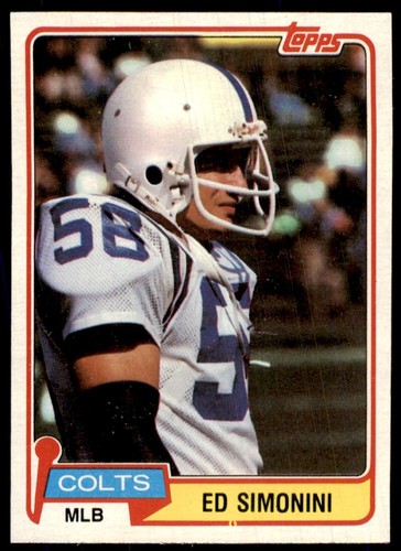 1981 TOPPS ED SIMONINI BALTIMORE COLTS #212 | eBay