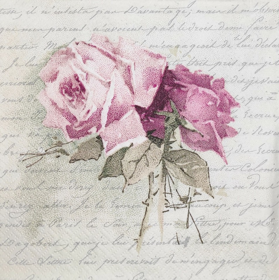 N088# 3xSingle Paper Napkins Decoupage Sagen Vintage Design Painted ...