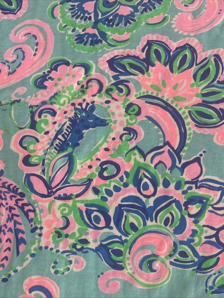 Lilly Pulitzer Kierna Knee Length Cotton Floral Print Shift Dress Women ...