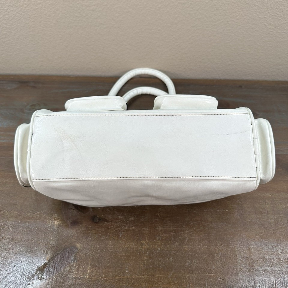 Y2K Style Fashion Express Cream Purse Front & Side Pockets Shoulder Bag ...