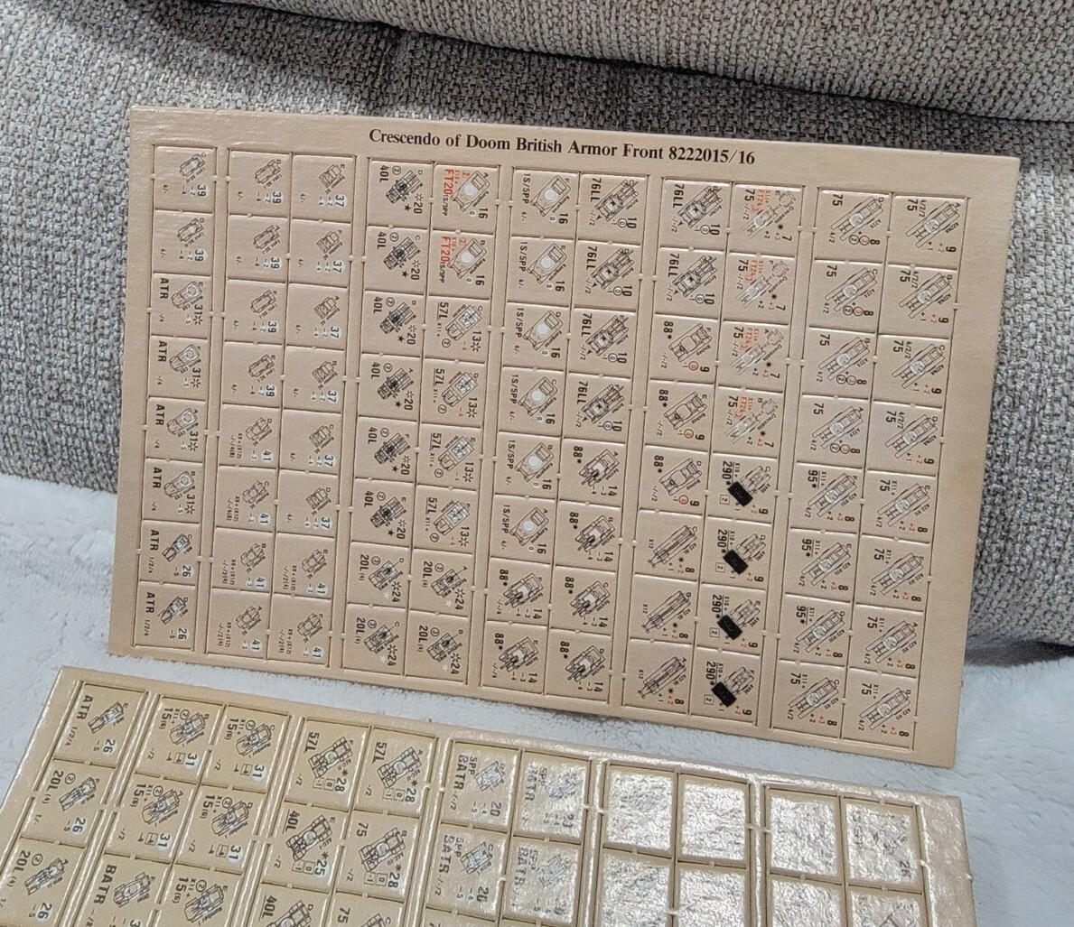 Avalon Hill Crescendo of Doom British Armor Tiles Squad Leader Gamette ...