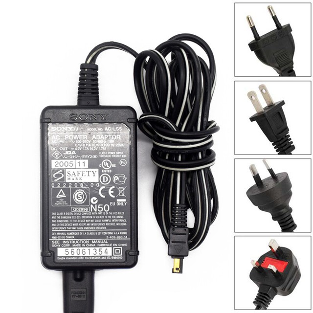 Genuine Sony AC-LS5 4.2V 1.7A CyberShot AC Adapter Charger Power Supply ...