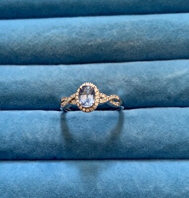 Ceylon Blue Sapphire, Moissanite Infinity Ring - Size 9 (1.35 ctw.) | eBay