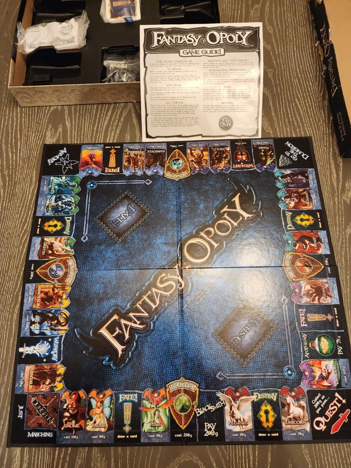 Late for the Sky Boardgame Fantasy-Opoly Box Fair 100% complete | eBay