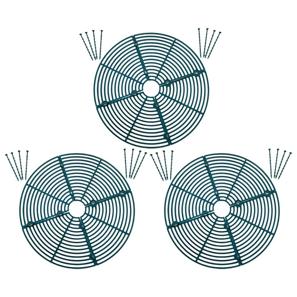 Pot Grid Cover Plant Pot Cover Three-piece Set ABS Plastic With Stakes ...