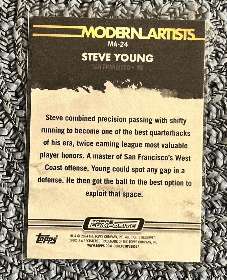 Steve Young 2023 Topps Composite #MA-24 Modern Artists | eBay
