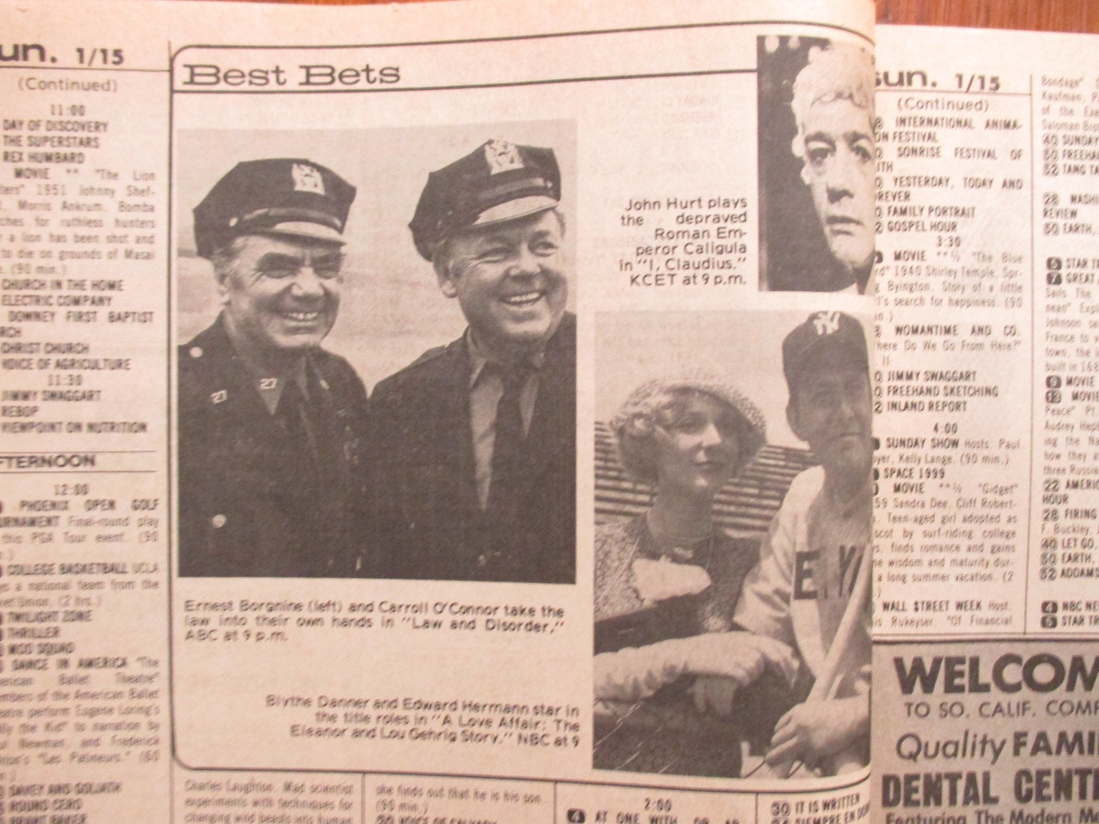 1978 L. A. Herald Examiner TV Weekly (EDWARD HERMANN/BLYTHE DANNER/LOU ...