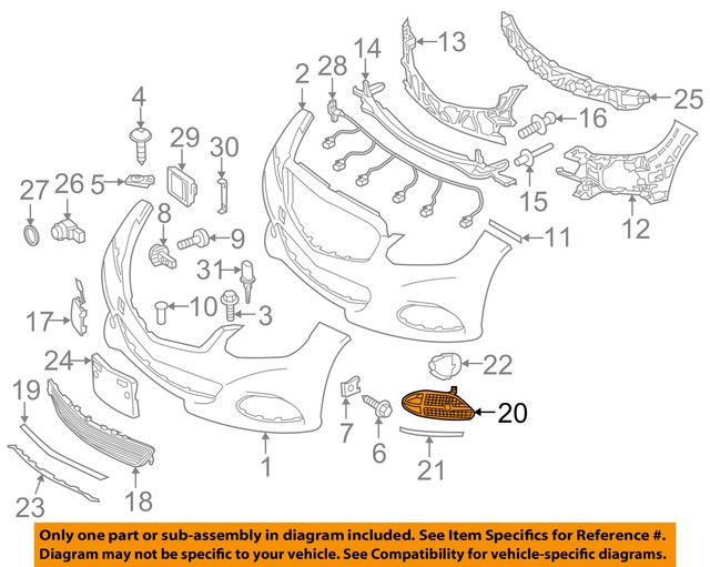 Mercedes-Benz 2128852122 Genuine OEM Outer Grille for sale online | eBay