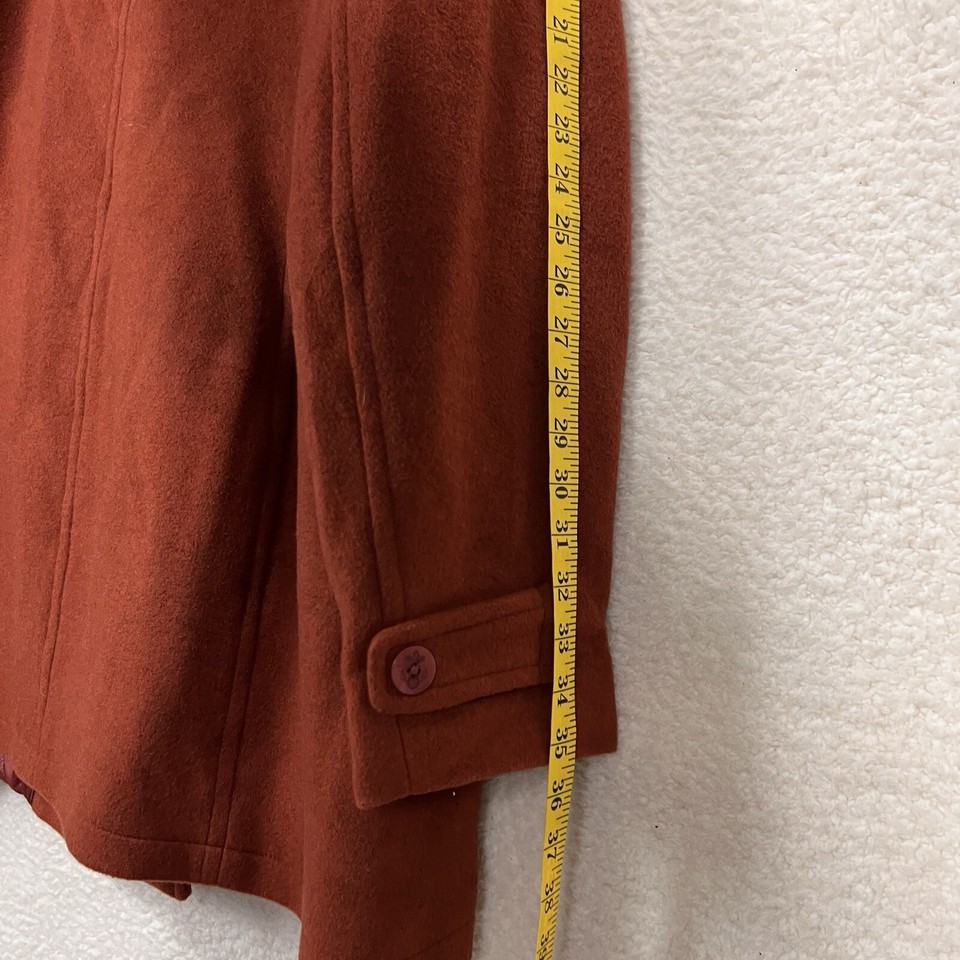 L.L. Bean Classic Lambswool Bellandi Peacoat Womens 1X Red Double Breasted NWOT | eBay