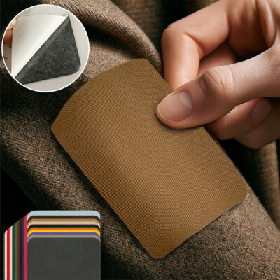 2PCS Self-Adhesive Fabric Cloth Patches - Durable Twill Elbow & Knee ...
