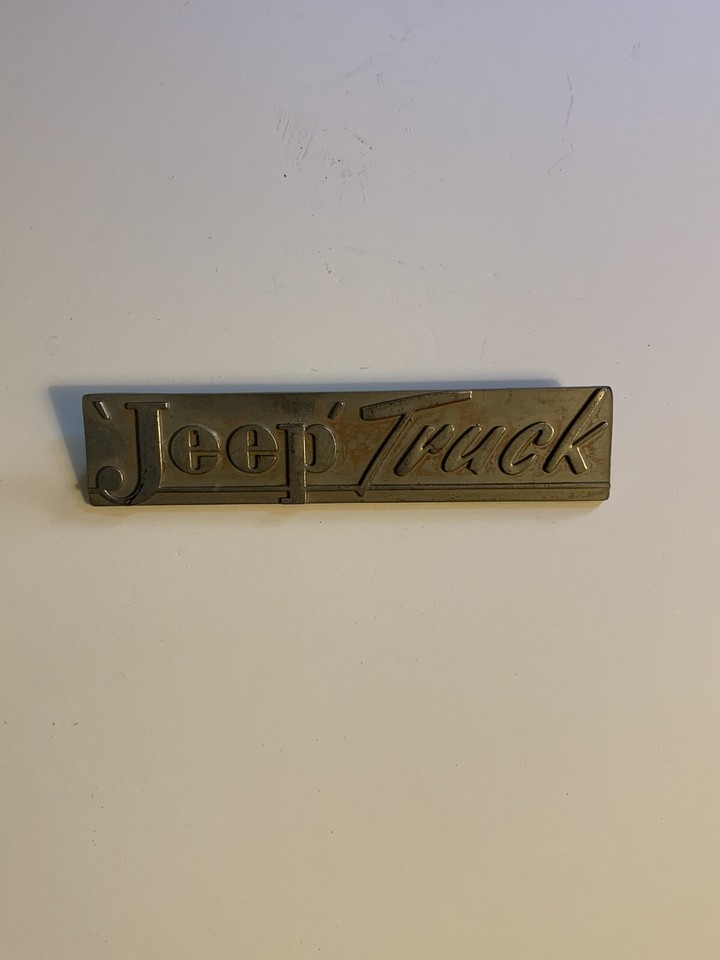 Willys jeep Pickup Truck Hood Badge Jeep Truck Emblem Original Rare | eBay